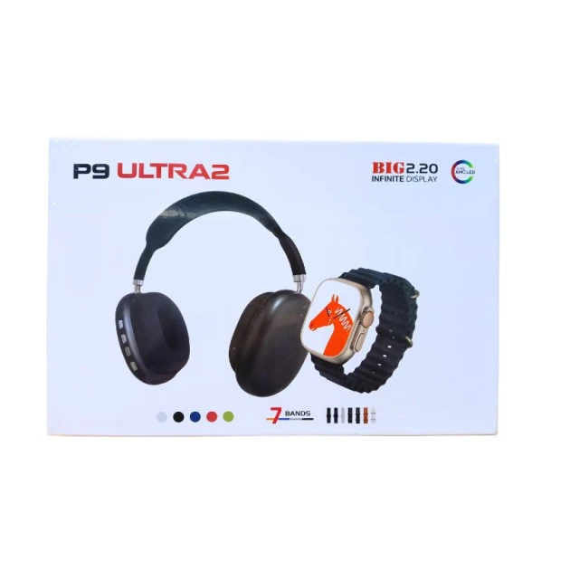 P9 Ultra2 Big 2.20 Infinite Display Smart Watch Headset