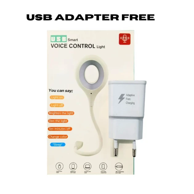 USB Smart Voice Control Light with Free Adapter, 5V 0.5A